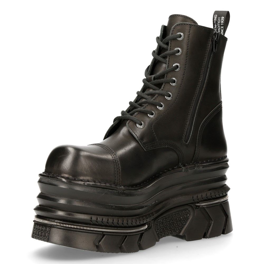 New Rock New Rock - M-MILI083C-S61 Platform Boots - Black | Attitude Eu